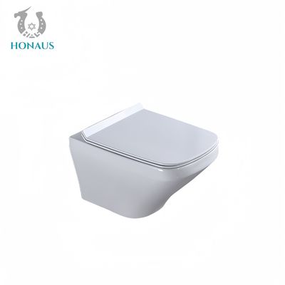 Double Flush Wall Hung Toilet Bowl Hide Cistern Modern WC P Trap 180mm